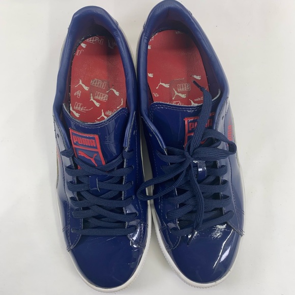 Puma | Shoes | Puma Red White And Blue Leather | Poshmark